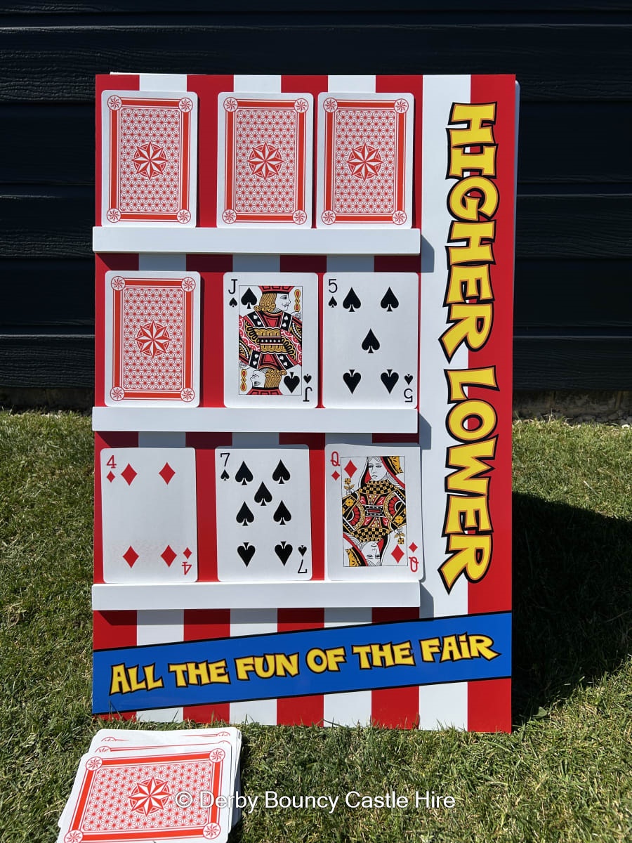 Higher or Lower Cards Carnival Game - Bouncy Castle Hire in Derby ...