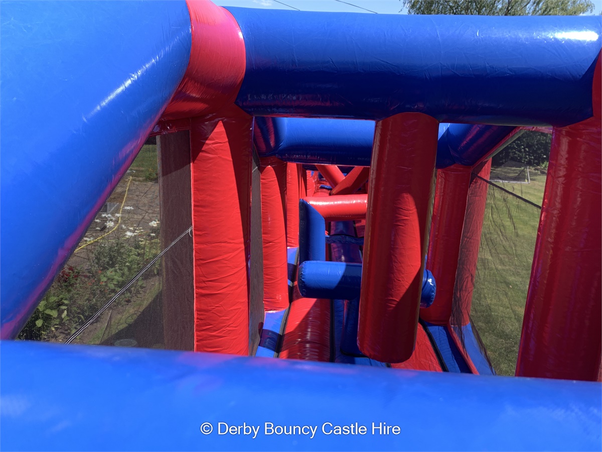 Red & Blue Large Obstacle Course - Bouncy Castle Hire in Derby ...